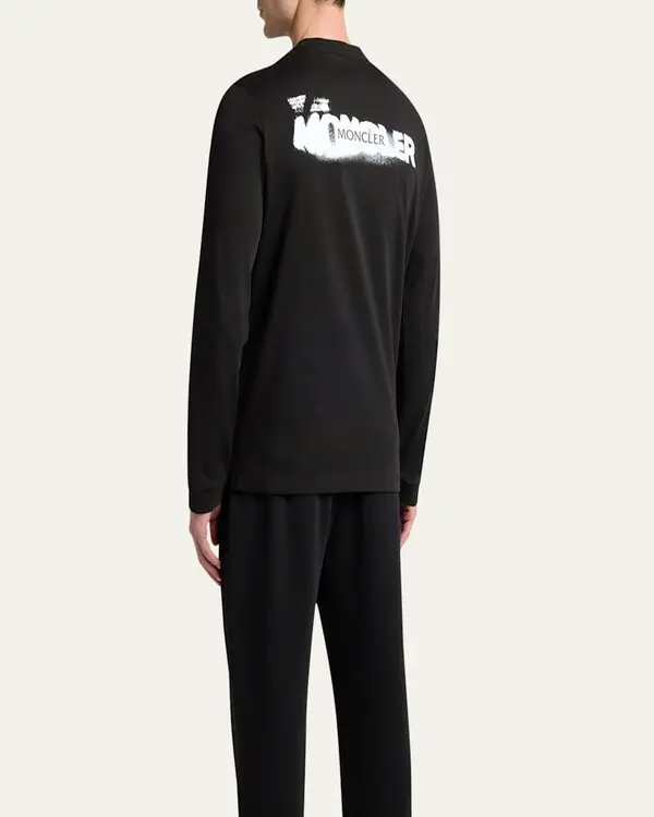 Moncler Cotton Graffiti Logo Long-sleeve T-shirt