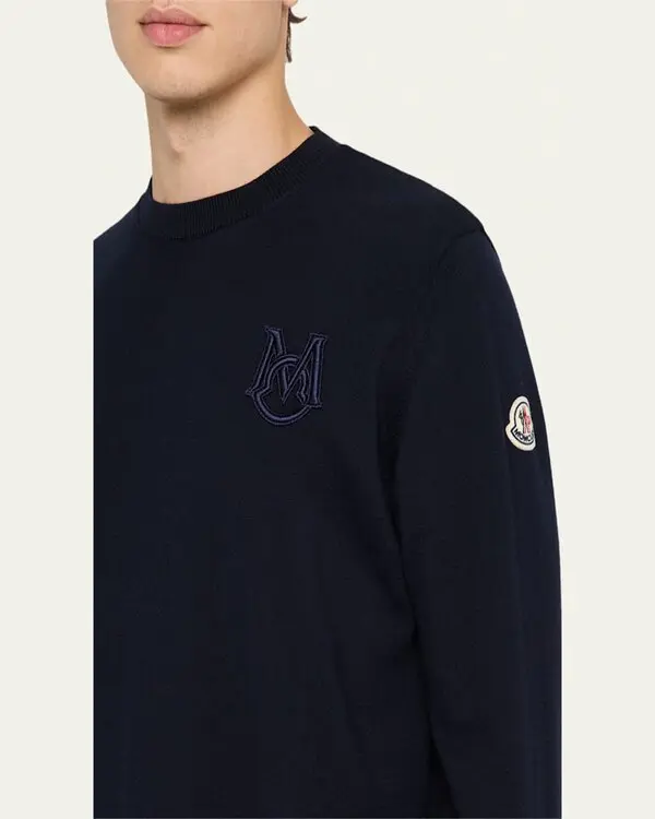 Moncler Monogram Appliqué Crewneck Sweater