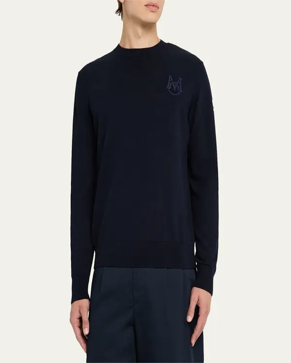Moncler Monogram Appliqué Crewneck Sweater