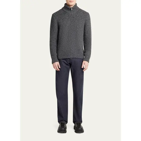 Moncler Ribbed Full-zip Sweater