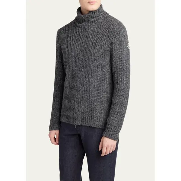 Moncler Ribbed Full-zip Sweater