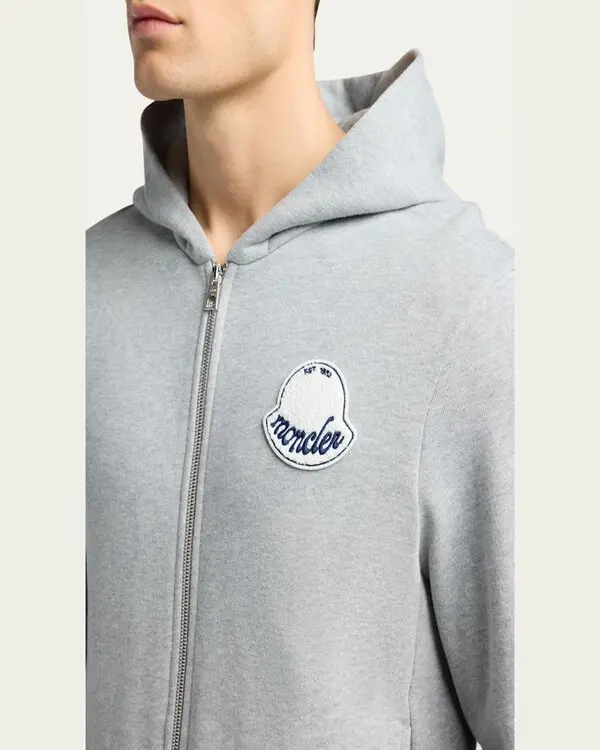 Moncler Chenille-logo Full-zip Hoodie
