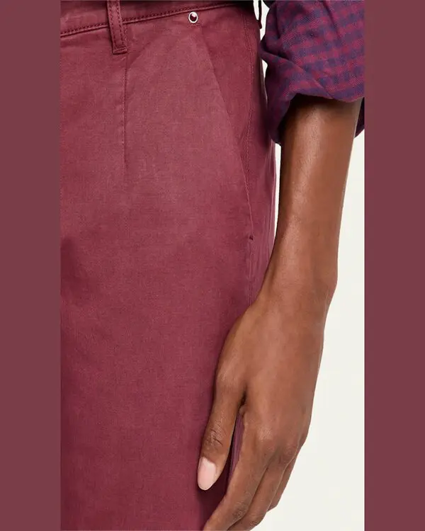 Kiton Straight Fit Flat-front Trousers - Red