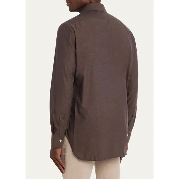 Kiton Cotton Sport Shirt - Brown