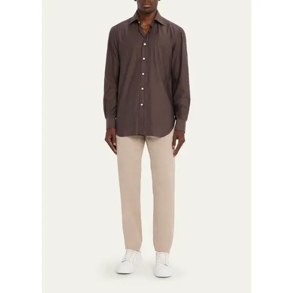Kiton Cotton Sport Shirt - Brown