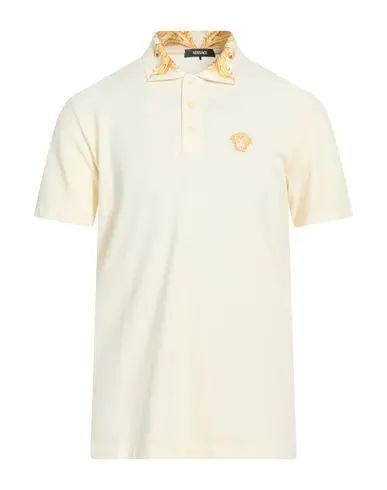 Versace Polo Shirt Cream Size Cotton - White