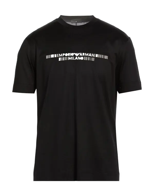 Emporio Armani T-shirt Size Lyocell, Cotton - Black