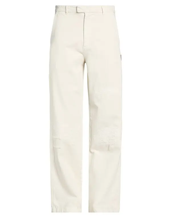 Amiri Cotton Gabardine Distressed Straight Leg Pants