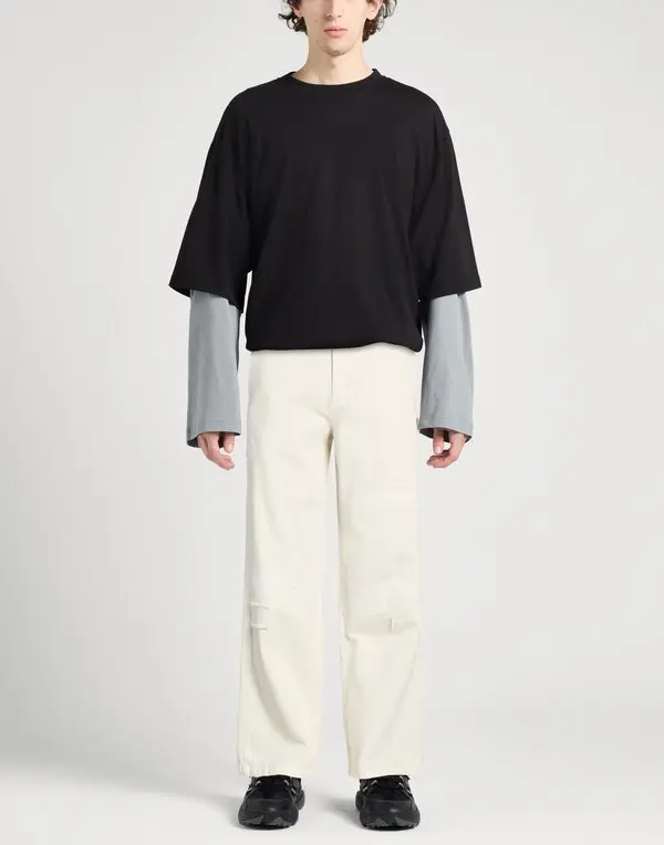 Amiri Cotton Gabardine Distressed Straight Leg Pants