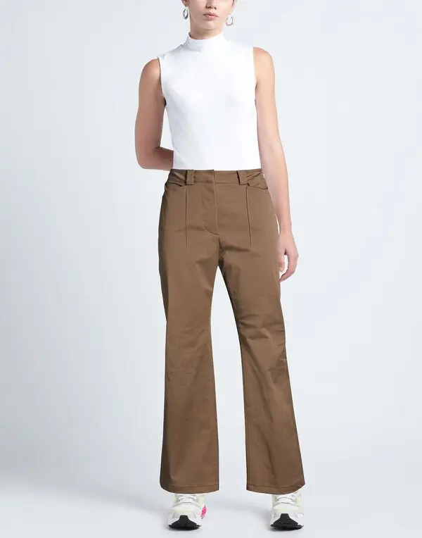 LOW CLASSIC Flared Cotton-blend Trousers - Brown
