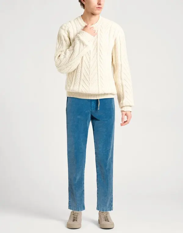 WHITE SAND Straight Leg Corduroy Pants