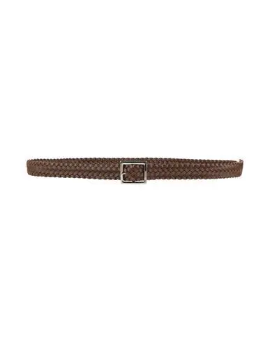 Amiri Leather Belt With Logo Buckle - Brown
