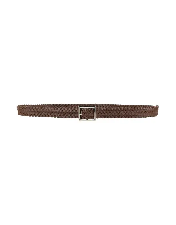 Amiri Leather Belt With Logo Buckle - Brown