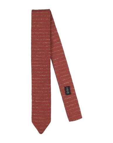 DRUMOHR Striped Wool Necktie - Brown