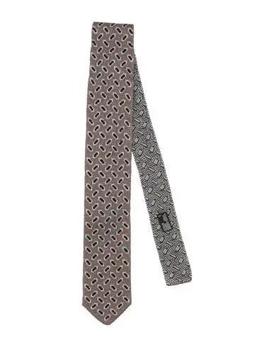 DRUMOHR Dark Silk And Virgin Wool Necktie - Grey