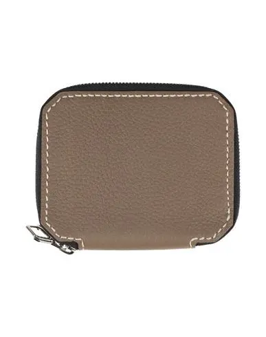 MOREAU PARIS Wallet Khaki Leather - Beige