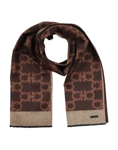 FERRAGAMO Scarf Chocolate Silk, Cashmere - Brown