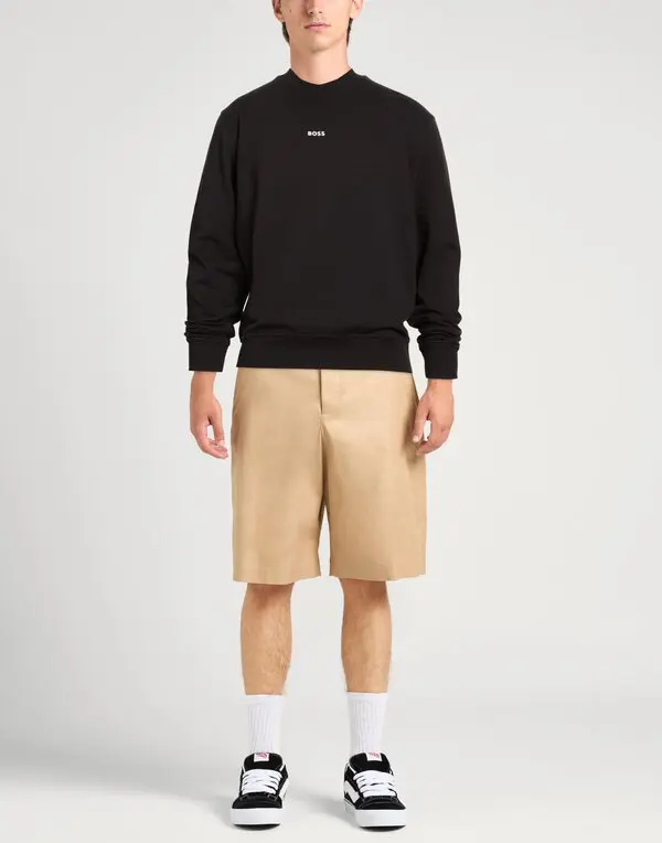 BOSS Cotton Terry Sweatshirt - Black