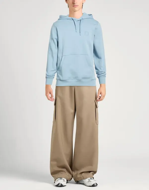 BOSS Cotton French Terry Hoodie - Blue