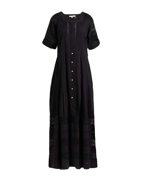 LoveShackFancy Cotton Maxi Dress With Lace Trims