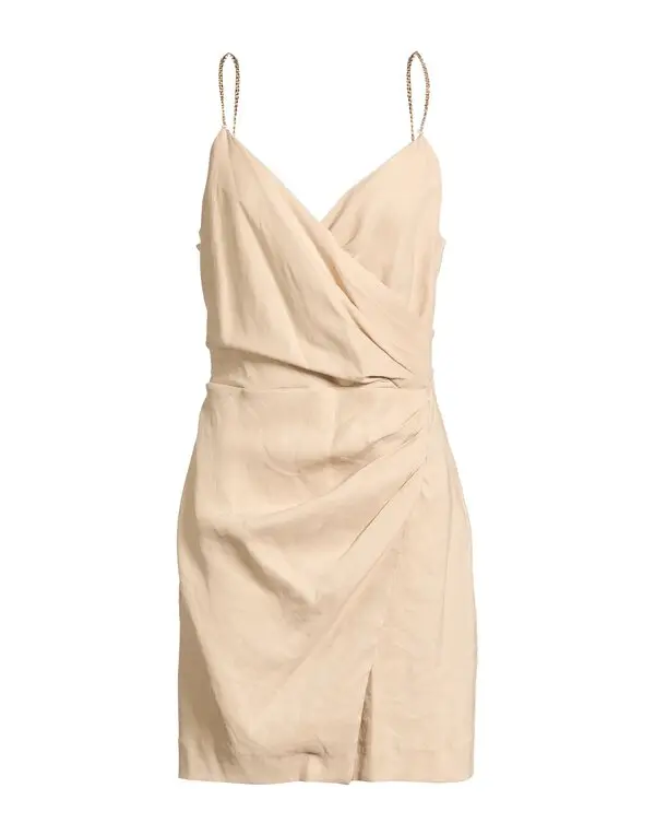 Maje Mini Dress In Linen, Viscose, And Elastane