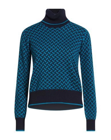 DRUMOHR Cashmere Jacquard Knit Turtleneck - Blue