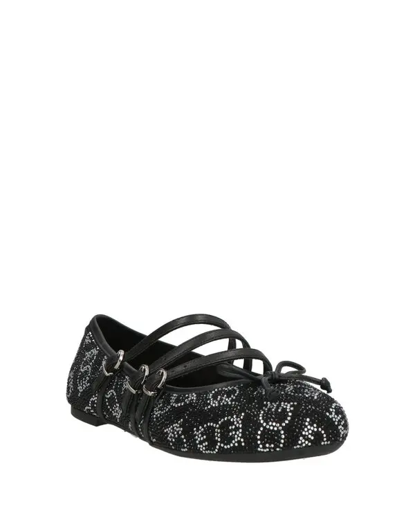 Pinko Leather And Textile Fiber Ballet Flats