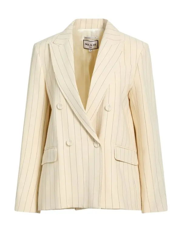 Paul & Joe Double-breasted Pinstriped Blazer