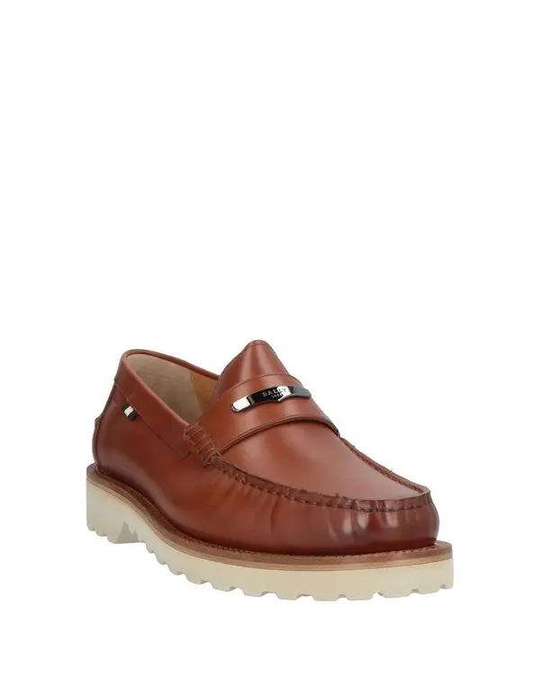 Bally Loafers In Calfskin With Logo Appliqu