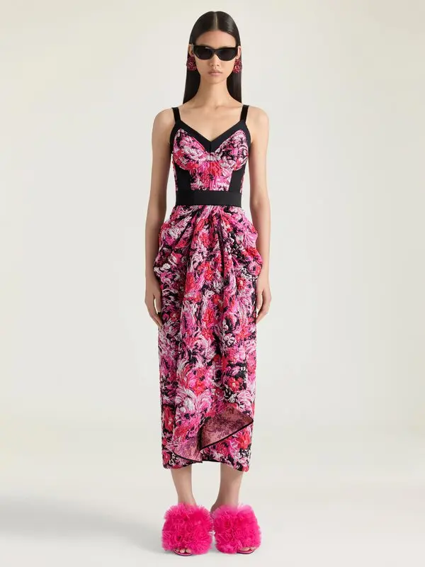 Givenchy Floral Jacquard Midi Dress