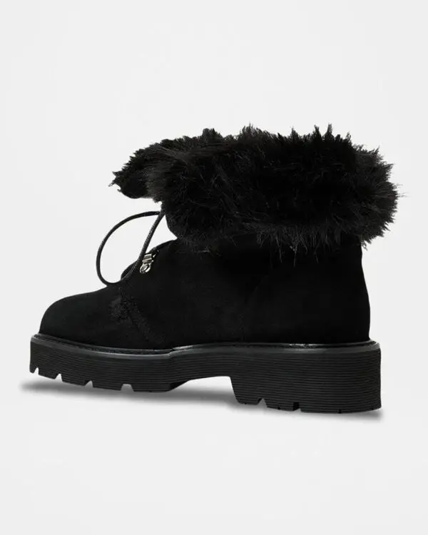 Aquatalia Eva Faux Shearling-lined Hiker Booties