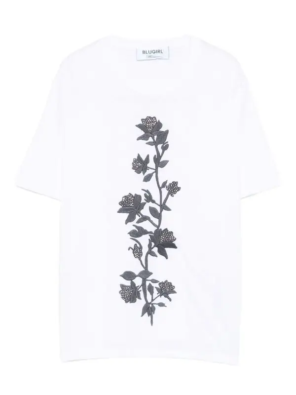 Blumarine Blugirl Printed Cotton T-shirt - Black
