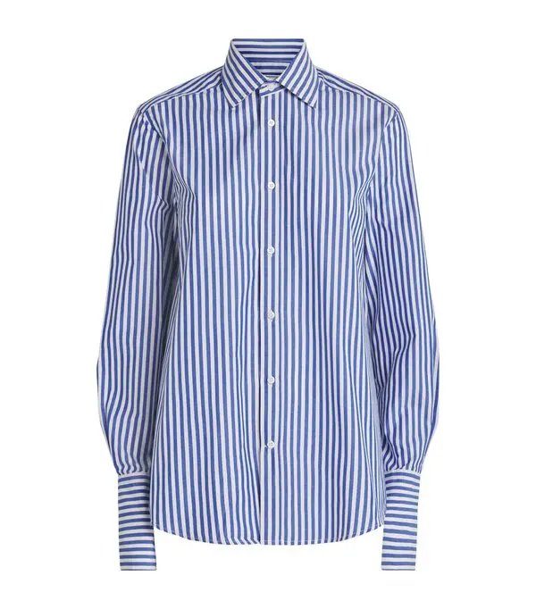 WITH NOTHING UNDERNEATH Cotton Poplin Boyfriend Shirt