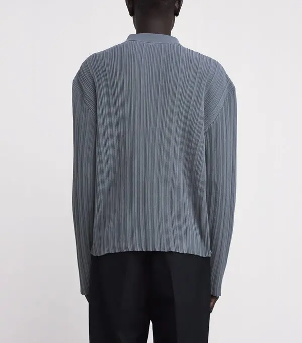 LE17SEPTEMBRE Cotton-blend Ribbed Polo Cardigan