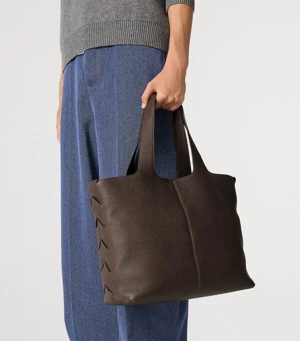Bottega Veneta Leather Diago Tote Bag