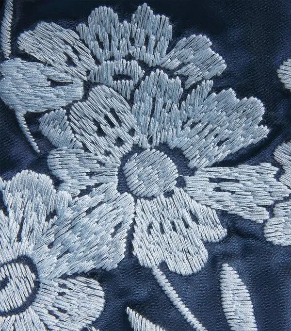 Commas Floral Embroidered Satin Bomber Jacket