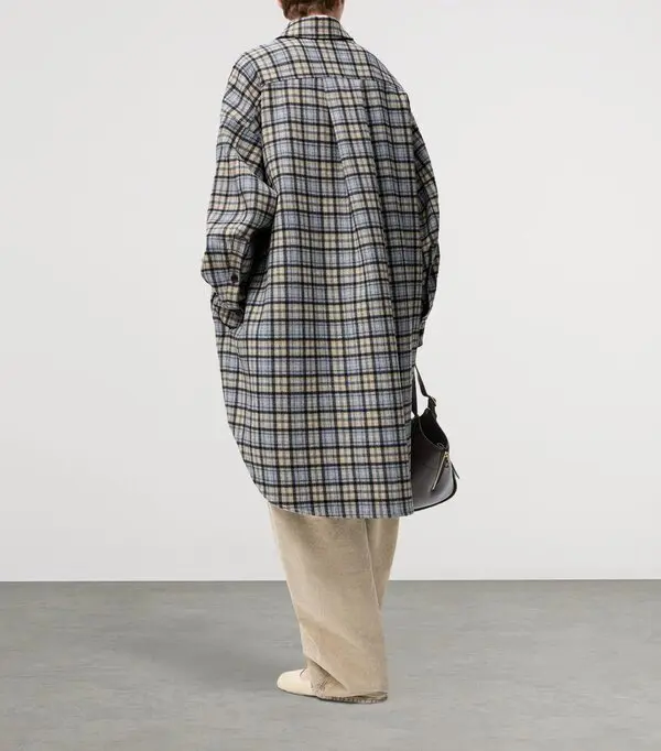 Loewe Wool-cashmere Checked Coat