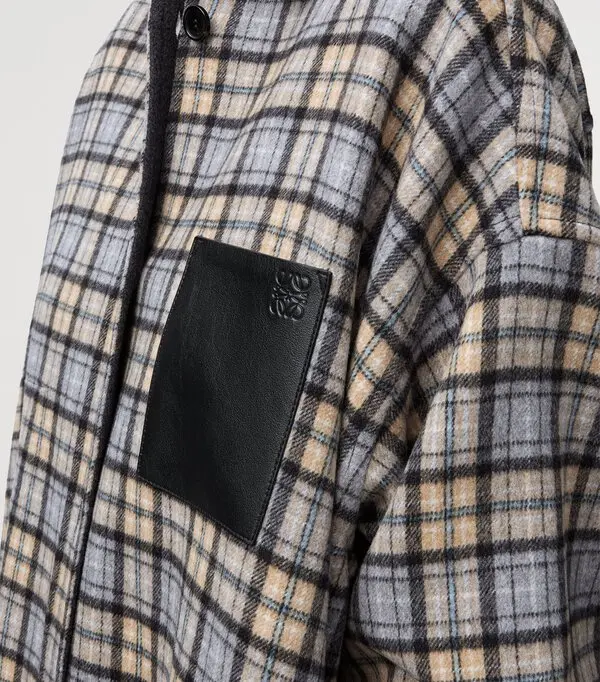 Loewe Wool-cashmere Checked Coat
