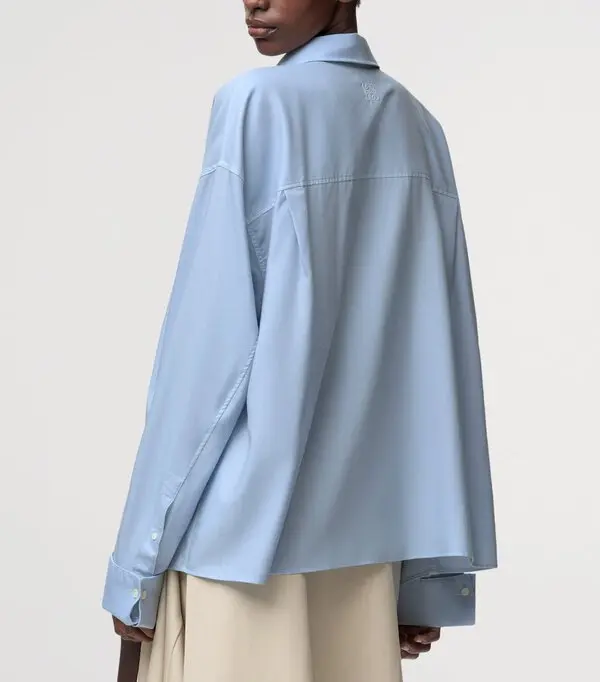 Loewe Wool-silk Draped Shirt