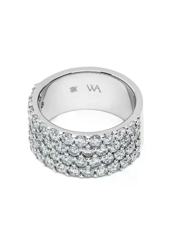 JEWELS AFICIONADO 18k White Gold Diamond Ring - Silver