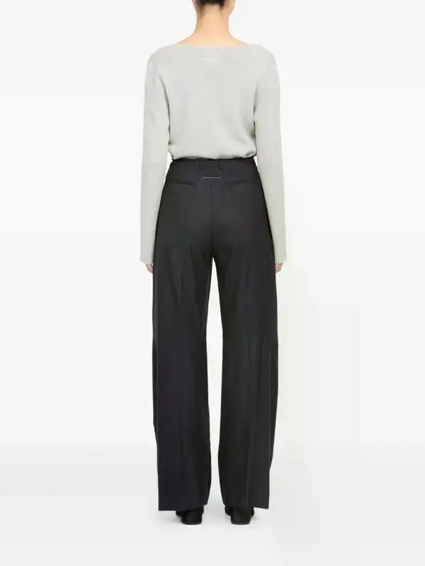 MAISON MARGIELA Pinstripe Frayed Trousers