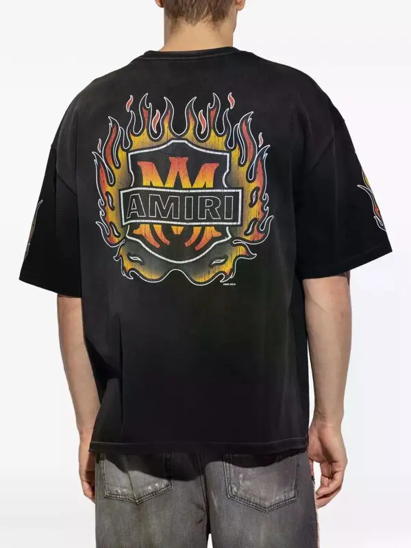 Amiri Flame-graphic T-shirt