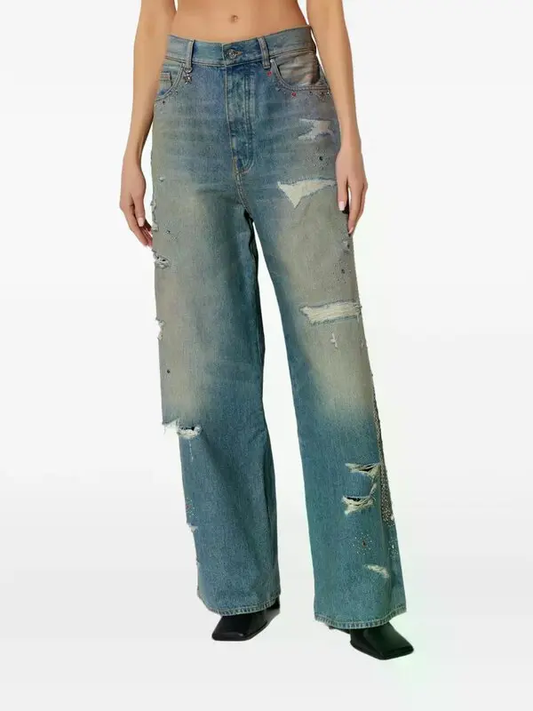 Amiri Distressed Embellished Jeans