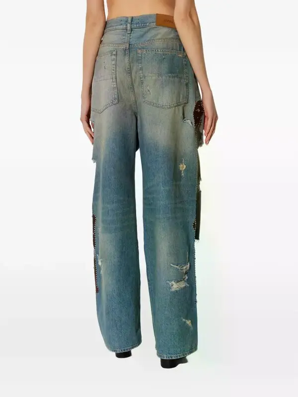 Amiri Distressed Embellished Jeans