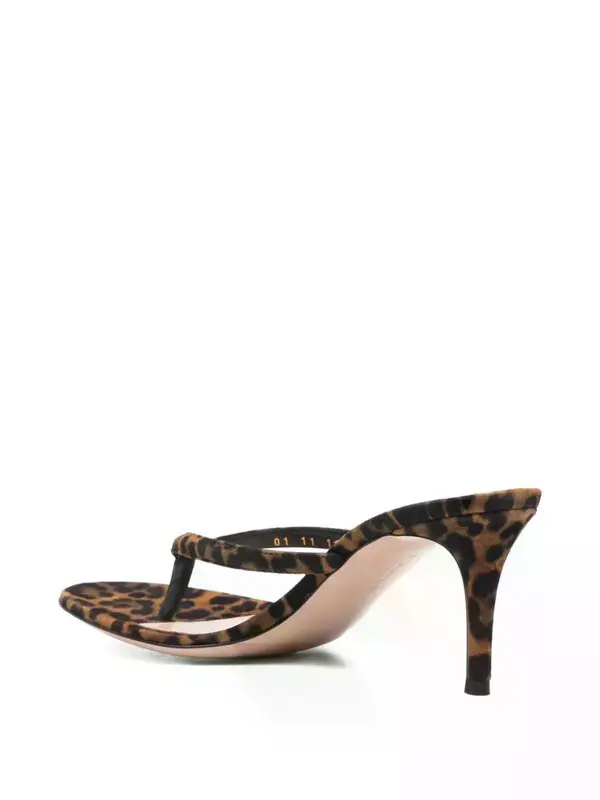 GIANVITO ROSSI Calypso Leopard-print Sandals - Brown