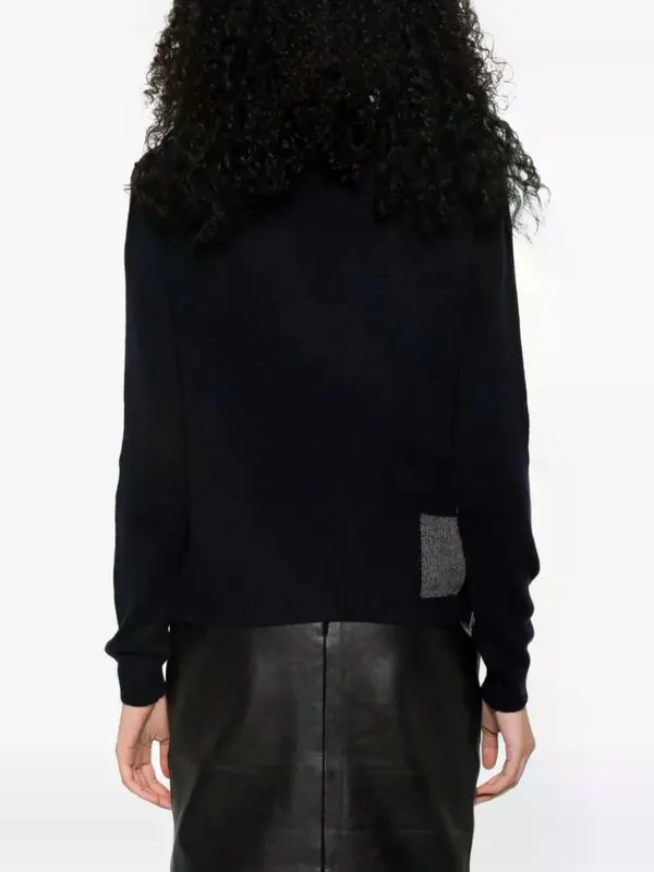 Prada Geometric-pattern V-neck Jumper