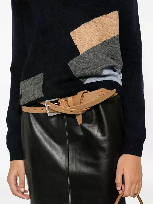 Prada Geometric-pattern V-neck Jumper