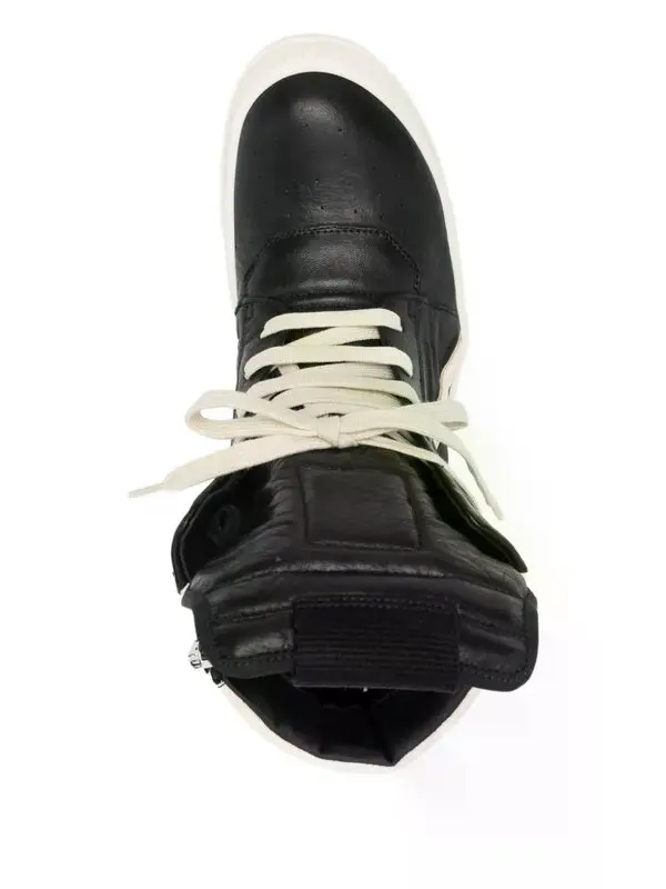 Rick Owens Geobasket Zip Sneakers - Black