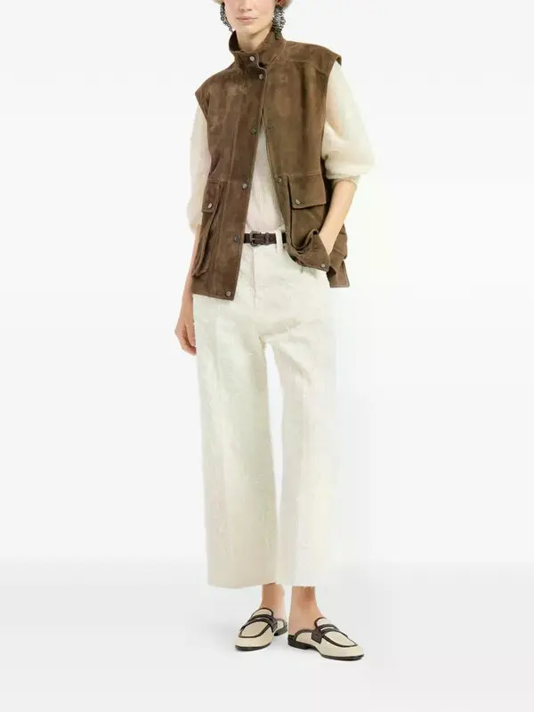 Brunello Cucinelli Fuzzy Trousers - Neutrals