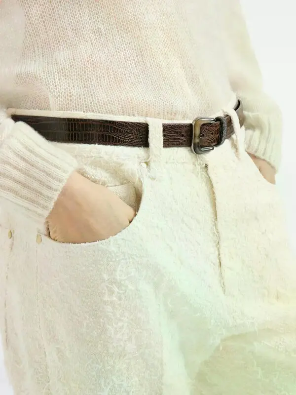 Brunello Cucinelli Fuzzy Trousers - Neutrals